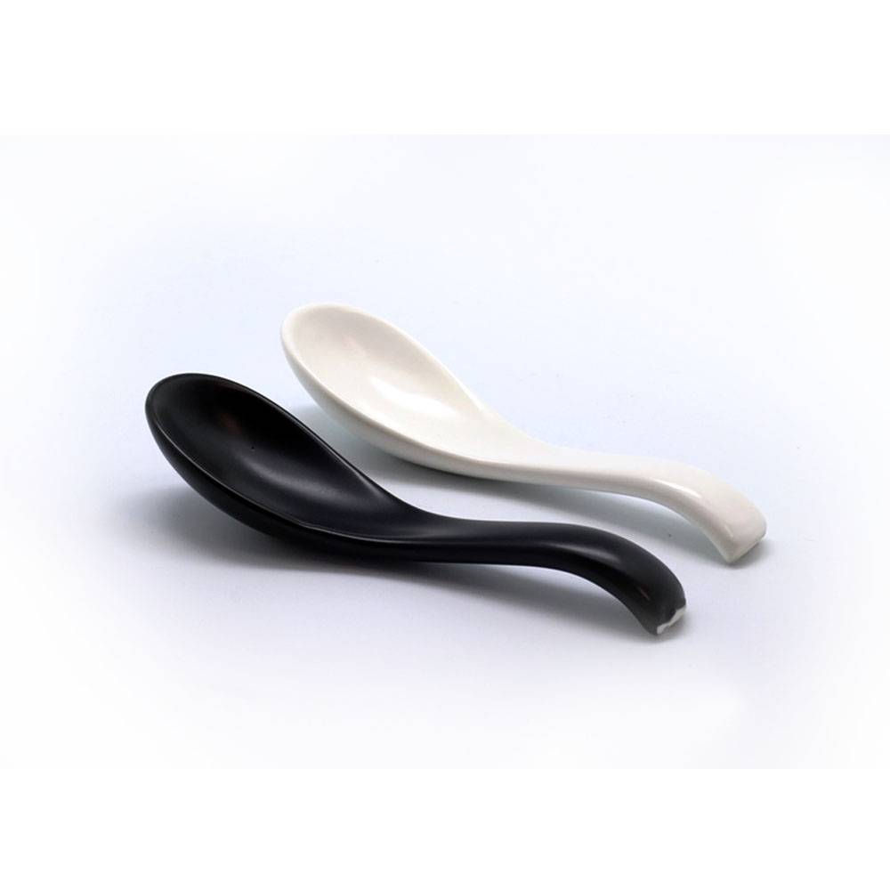 (Set of 6) Artisan Designer Porcelain Matte Black Or White Chinese ...