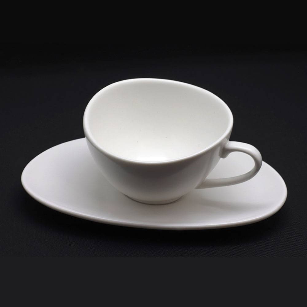 (Set of 2) Artisan Designer Porcelain Matte White Espresso Coffee Tea ...