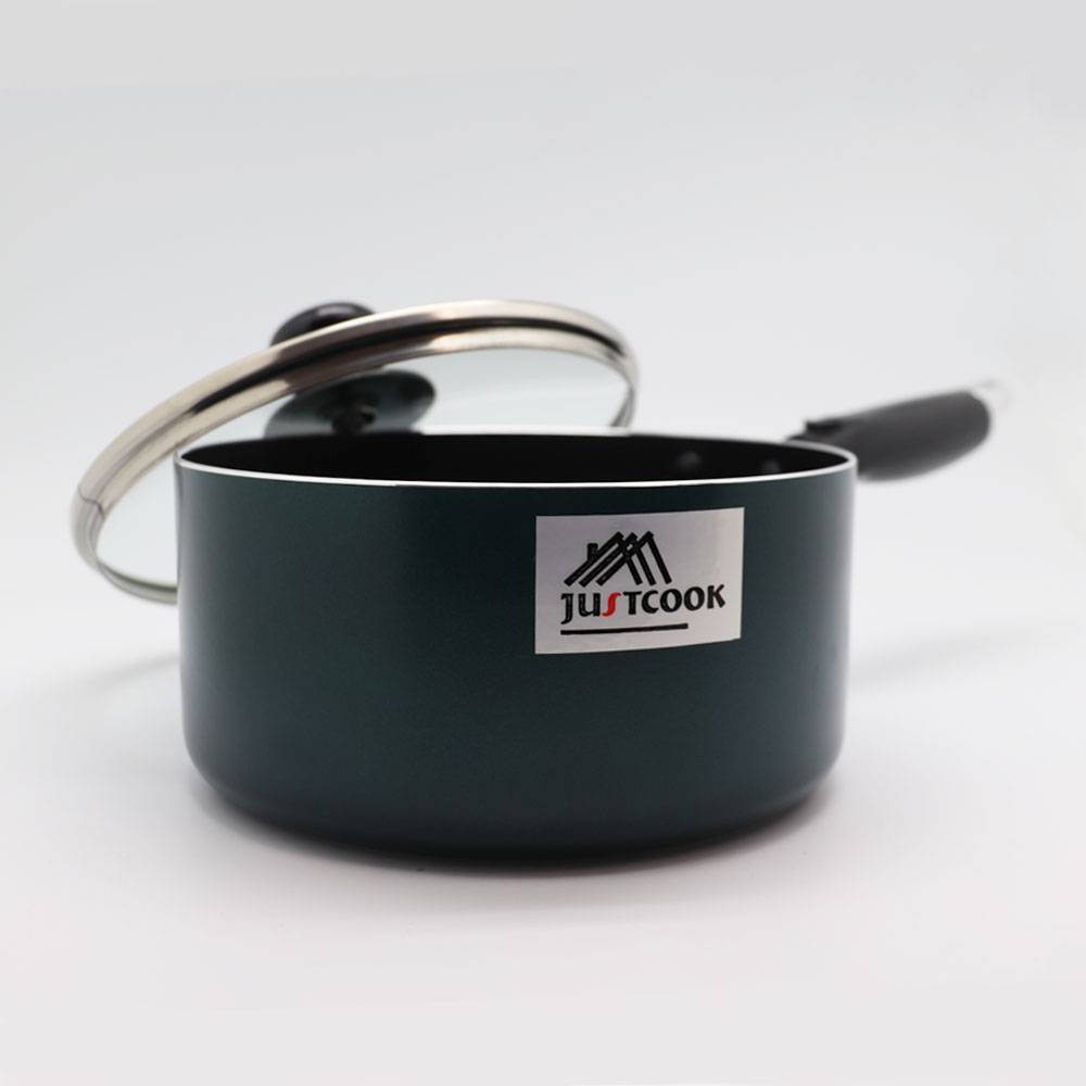 Non-Stick Stove Or Induction Compatible Cooking Pot with Tempered Glass ...