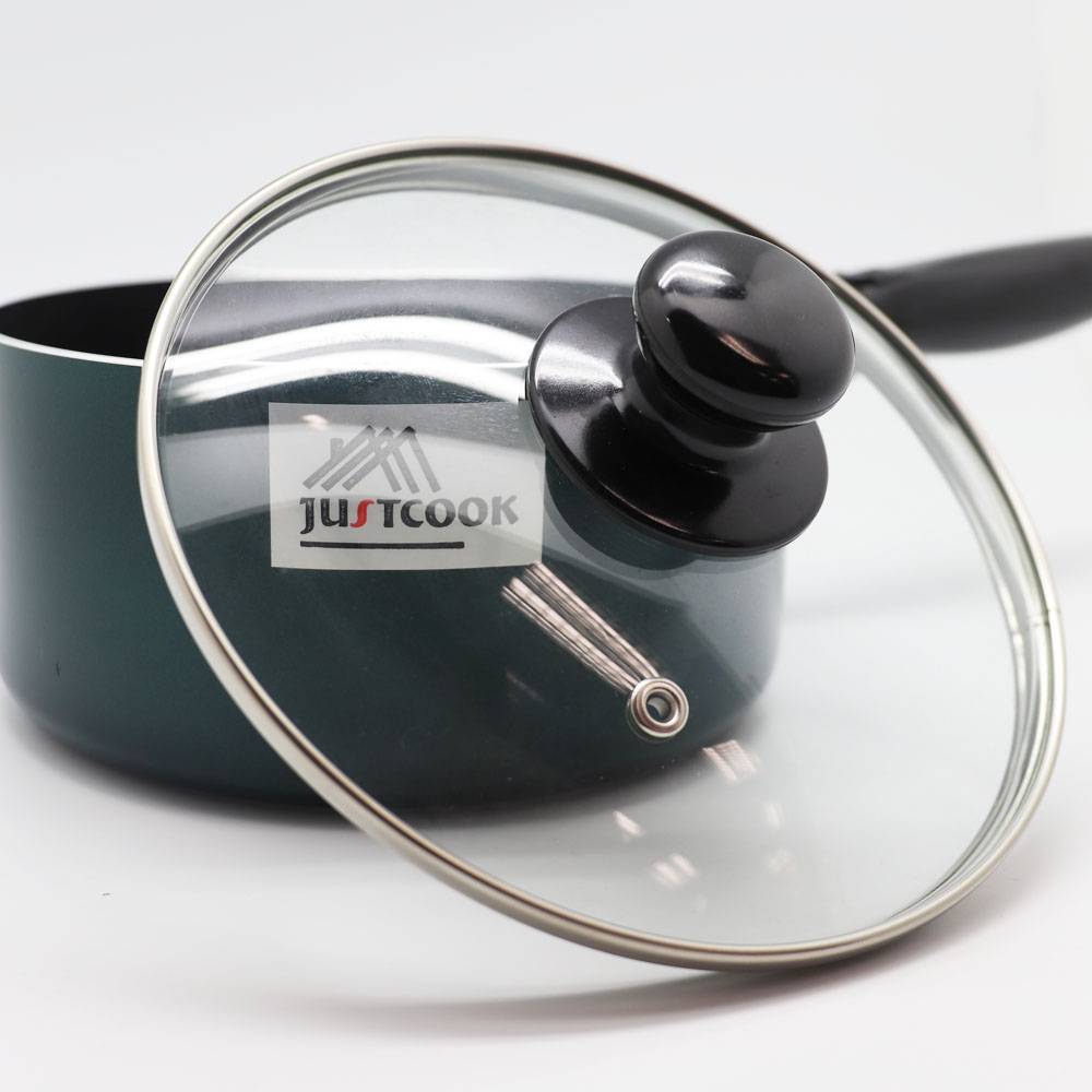 Non-Stick Stove Or Induction Compatible Cooking Pot with Tempered Glass ...