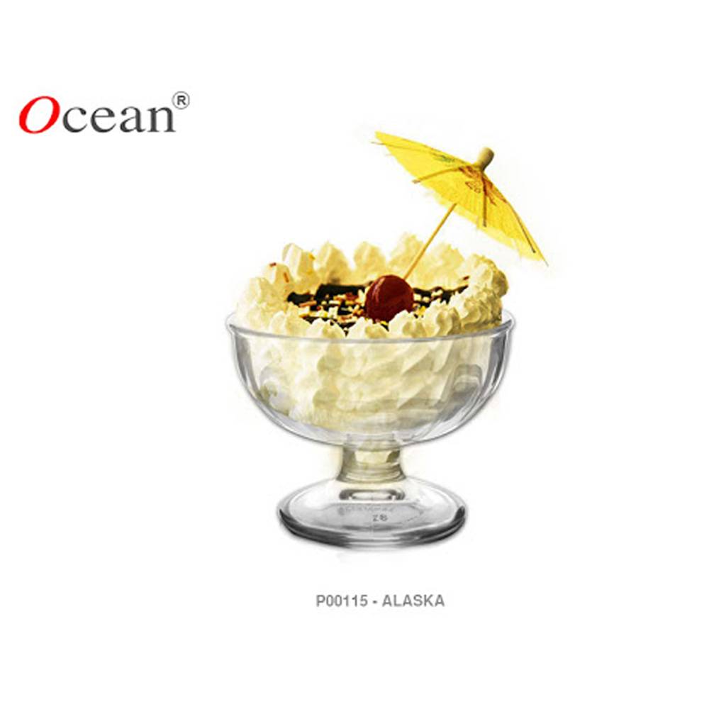 (Set Of 6) Ocean Alaska High Quality Ice Cream Pudding Dessert Glass ...