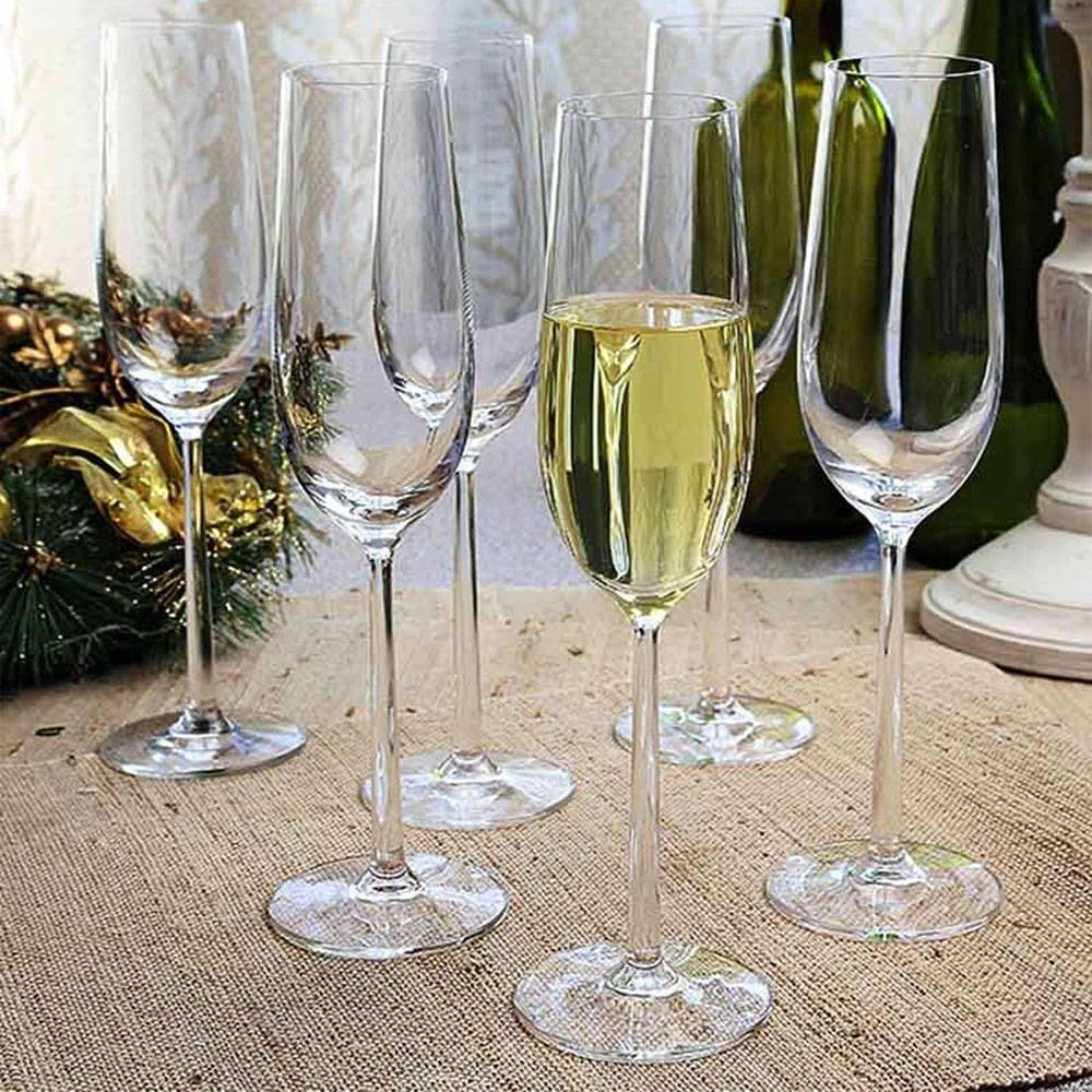 (Set Of 6) Lucaris Shanghai Soul High Quality Champagne Flute Lead Free ...