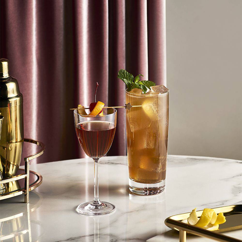 (Set Of 6) Lucaris Rims High Quality Nick & Nora Lead Free Crystal ...