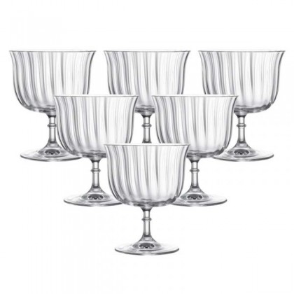 (Set Of 6) Lucaris Rims High Quality Orient Lotus Lead Free Crystal ...