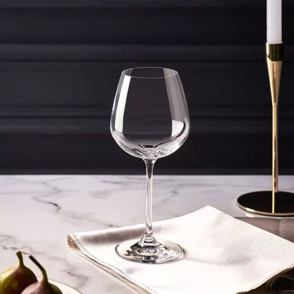 (Set Of 6) Lucaris Desire High Quality Rich Lead Free Crystal Clear Red White Wine Stem Glass, 485ml