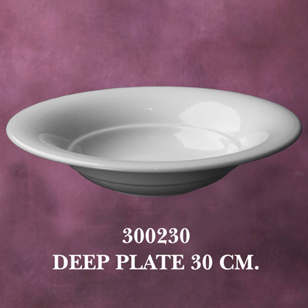 Patra Aura Fine Porcelain Dinner Pasta Deep Plate, 30cm